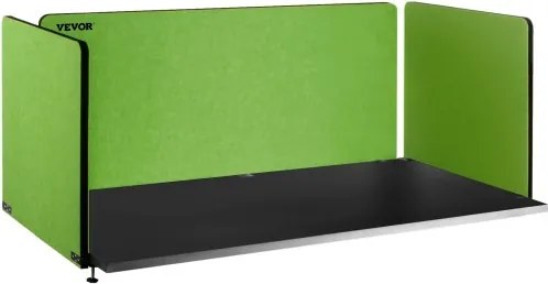 Desk Divider 152,4 cm Desk Privacy Panel, 3 Panel Privacy Akustický panel – Zelená