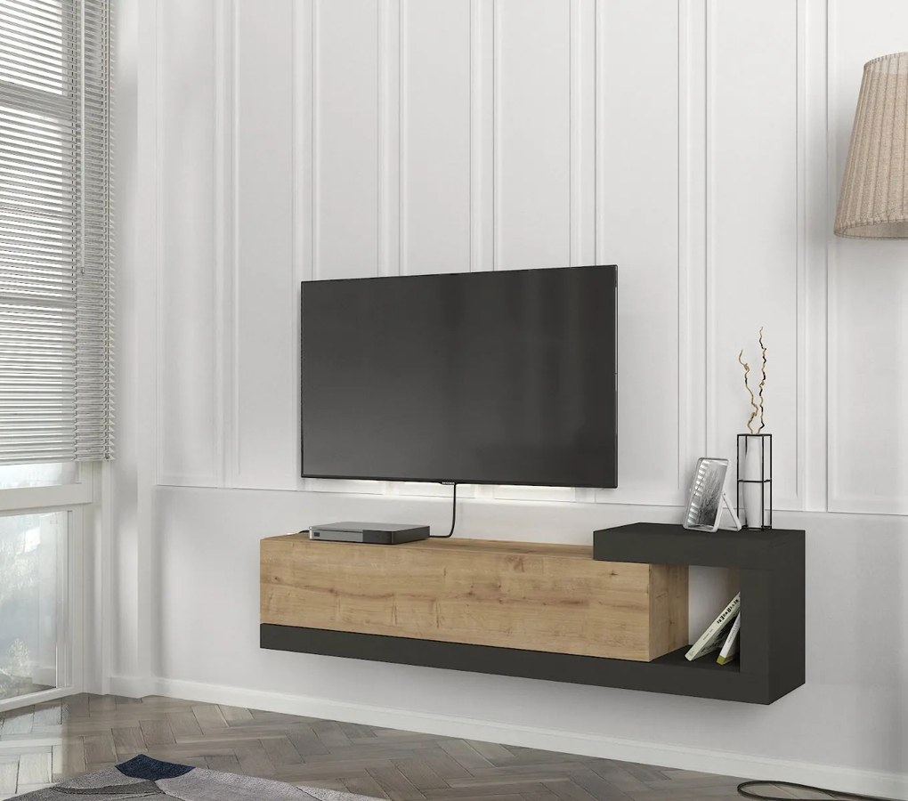 VerDesign VELIERO moderní TV stolek, sapphire/antracit