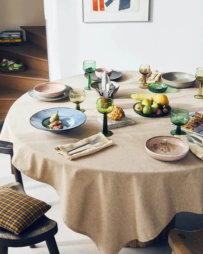 HKLIVING Rustikálně modrý keramický talíř na těstoviny Pasta Chef 28,5 x 6cm