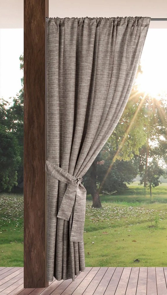 ZAHRADNÍ VODĚODOLNÝ ZÁVĚS NA PÁSCE GARDEN 155X200 CM HNĚDÁ