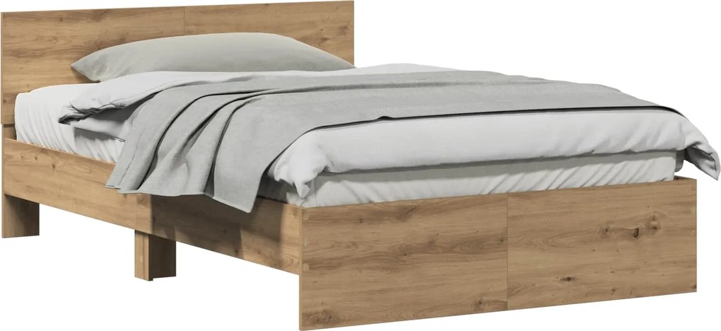 Rám postele s čelem s čelo Dub artisan 193 x 125 x 70 cm 3376061