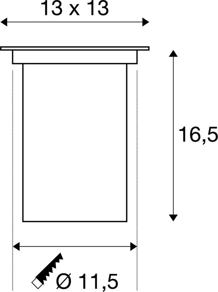 LA 229324 Venkovní svítidlo DASAR 115 ADJUST na podlahu čtyřhraná 230V GU10 - BIG WHITE (SLV)