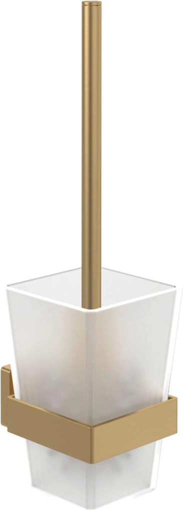 Villeroy & Boch Elements Striking - WC štětka nástěnná s držákem, sklo/kartáčované zlato TVA15201700076