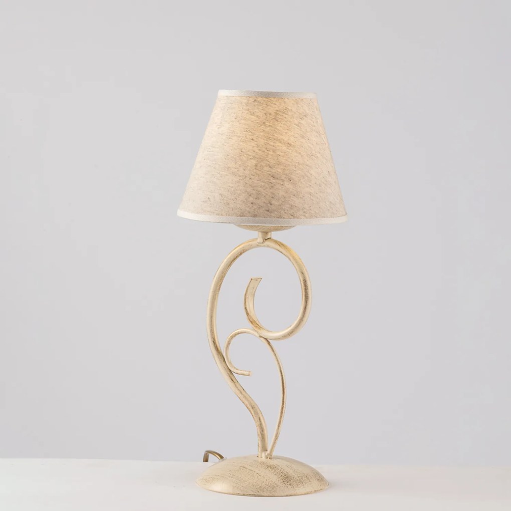 Light for home - Stolní lampa BL258-LT-AV Vienna, 1 X 40 Watt Max, slonová kost, zlatá, 1 X 40 W, E14, Slonová kost, zlatá