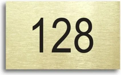 ACCEPT Číslo na dveře - typ 07 (50x30mm) - bílá tabulka - barevný tisk