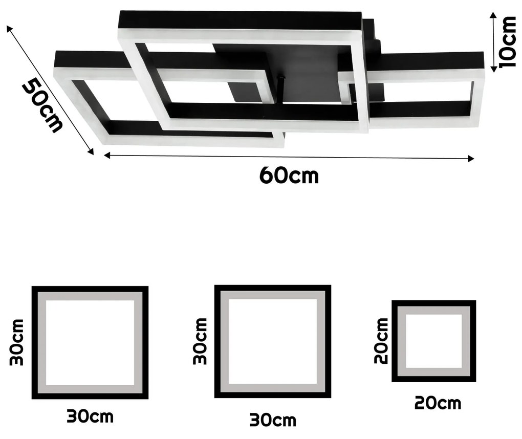 BERGE Stropní LED lampa 80W Louisville CCT