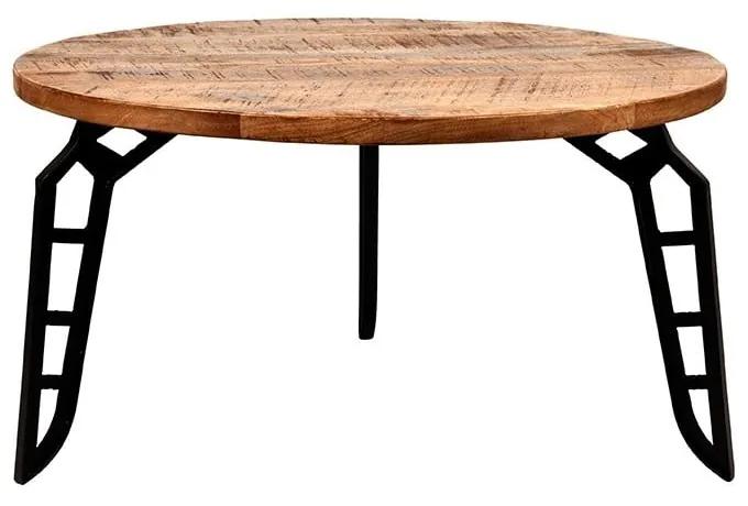 Odkládací stolek s deskou z mangového dřeva LABEL51 Flintstone, ⌀ 80 cm