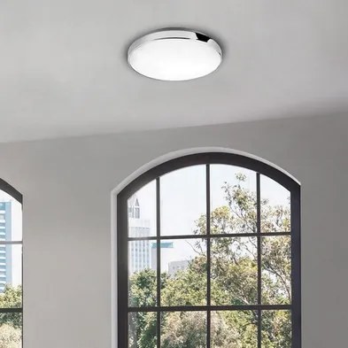 Stropní LED svítidlo BRILONER průměr 28,5cm 13W bílé-chrom 3351016