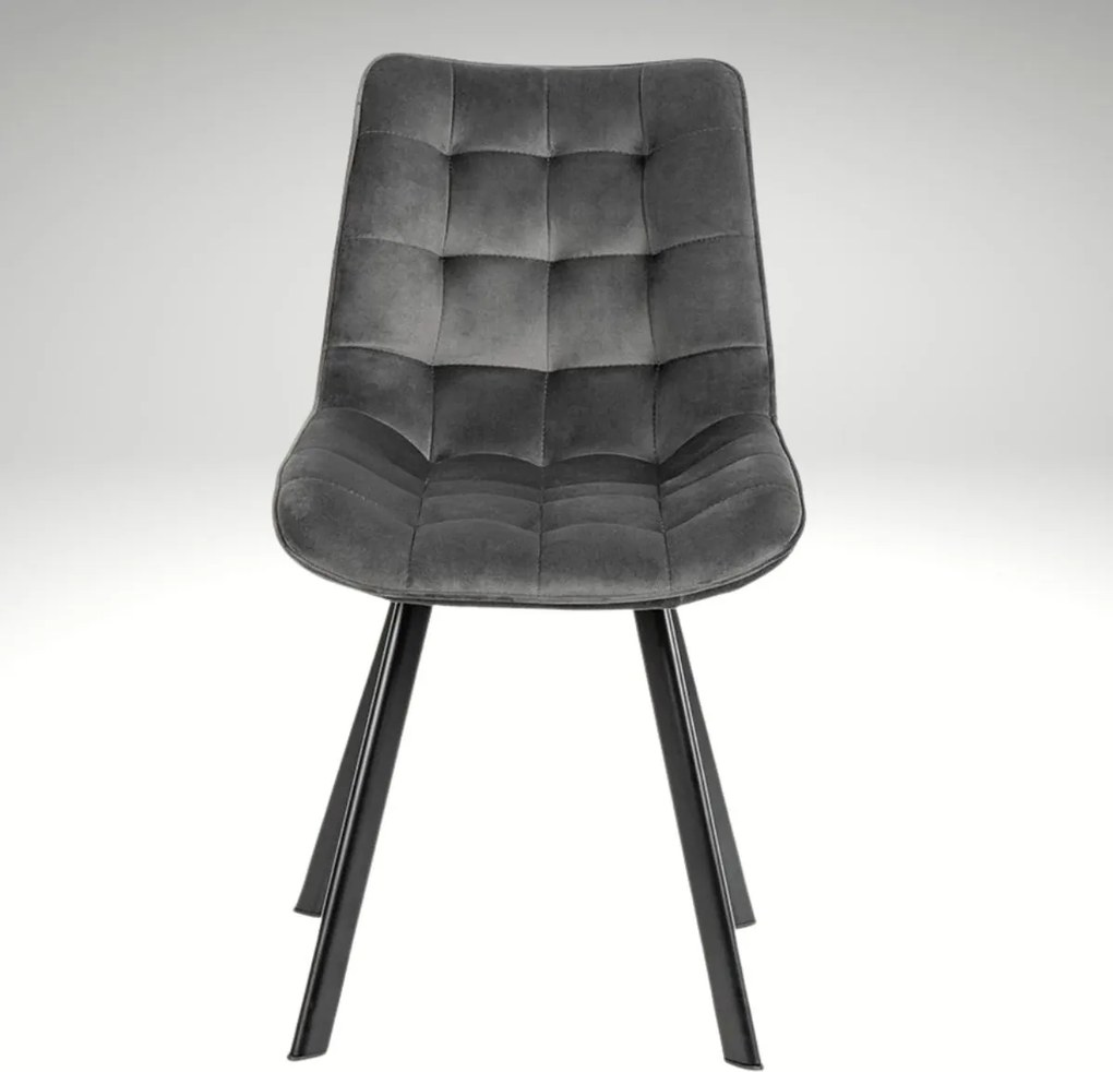 Vikio Jídelní set pro 4 osoby 160x90 cm dub noha X šedá židle VJS236-4S-S