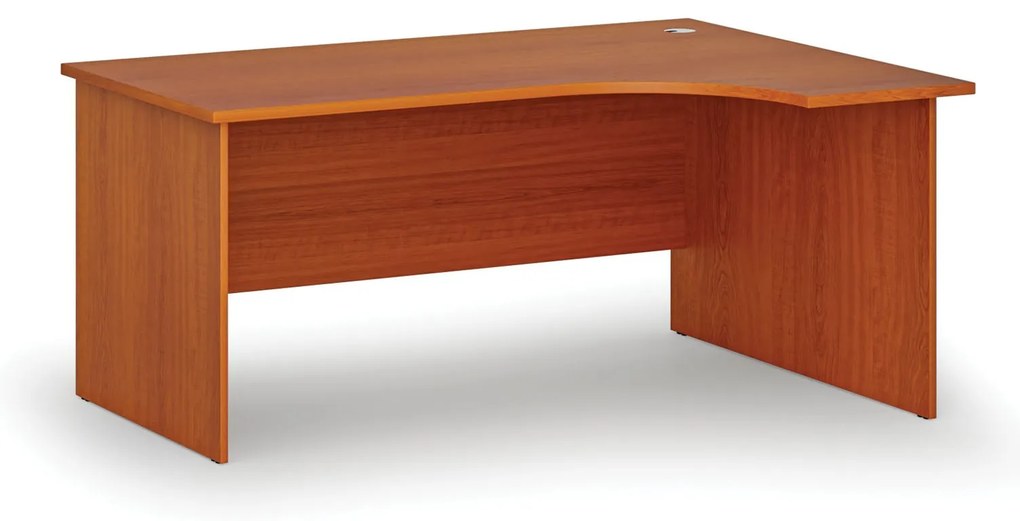 Rohový kancelářský psací stůl PRIMO WOOD, 160x120 cm, pravý, třešeň