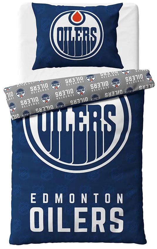 Hokejové povlečení NHL Edmonton Oilers Shields Velikost: 140x200 + 70x90 cm