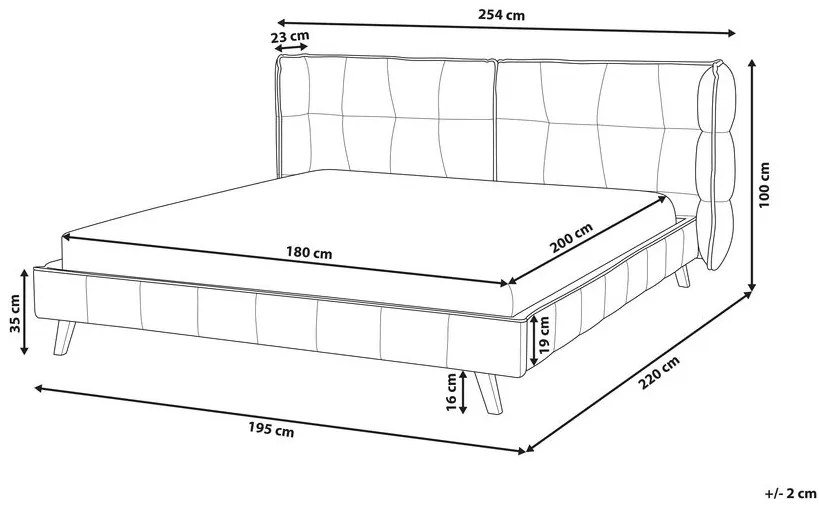 Manželská postel 180 cm SENEL (s roštem) (šedá). 1007511