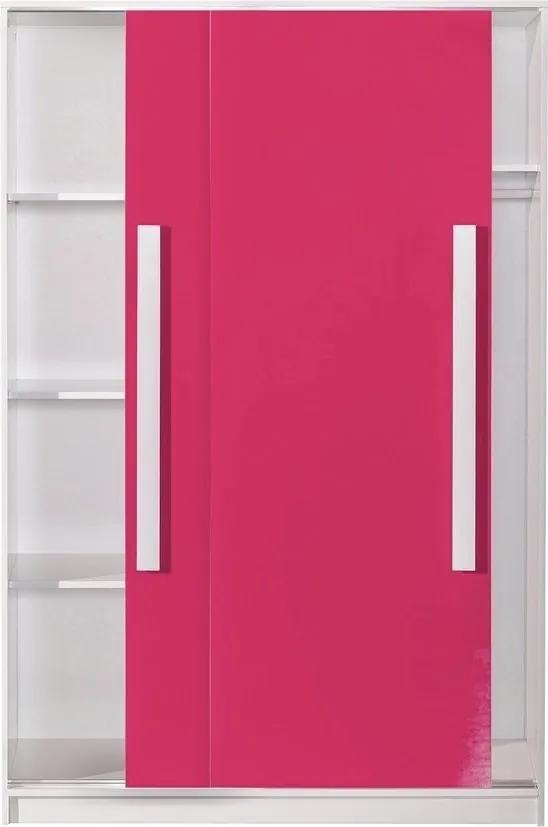 Casarredo - Komfort nábytek Dětská šatní skříň GULLIWER 12 výběr barev | barva: dom-bílá-lesk,Vyberte si barvu úchytu:: dom-uch-bílá
