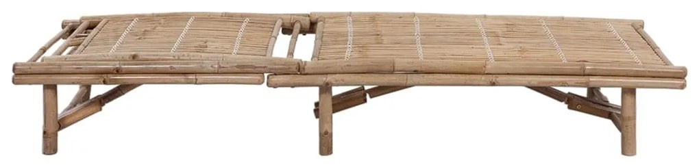 vidaXL Zahradní lehátko s poduškou bambus – 3061639