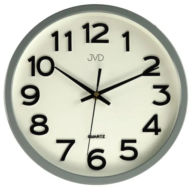Plastové pastelové nástěnné tiché netikající hodiny JVD HX2413.10