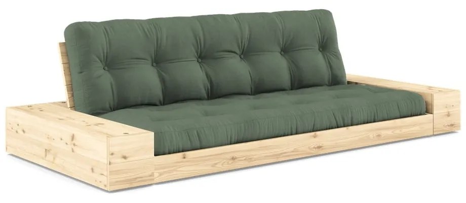 Zelená rozkládací pohovka 244 cm Base – Karup Design