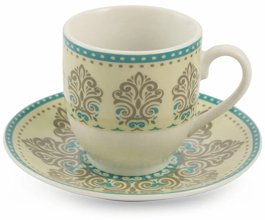 BonamiSada 6 porcelánových šálků na espresso s podšálkem Villa d'Este Cala, 90 ml