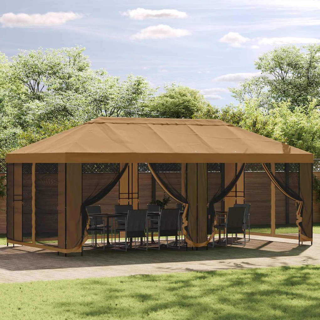 Rám altánu bez látky altánu 6 x 3 m Černá Ocel 3376006