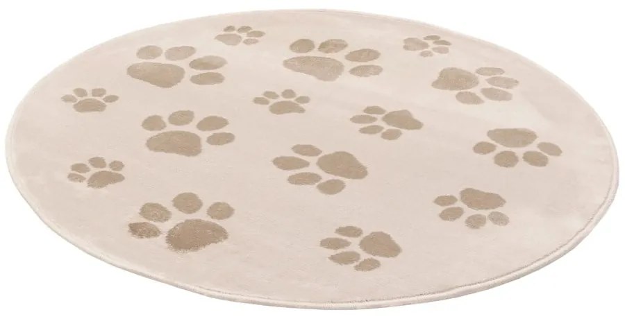 Béžový dětský koberec ø133 cm Paws Light Beige – FD