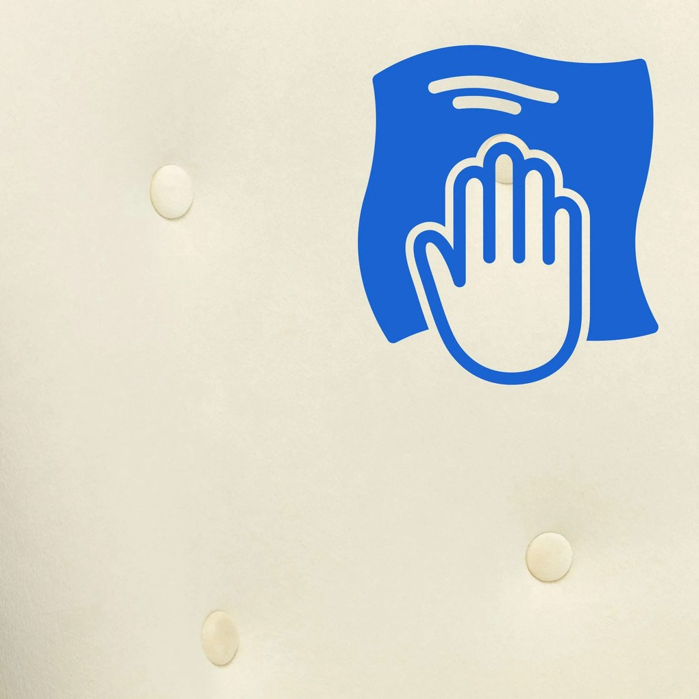 Houpací křeslo Sanka samet – krémová