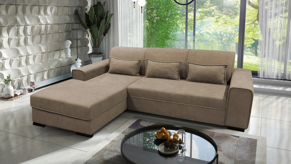 XXXLutz ROHOVÁ SEDAČKA, textil, šedohnědá MID.YOU - Sedací soupravy - 001574006505