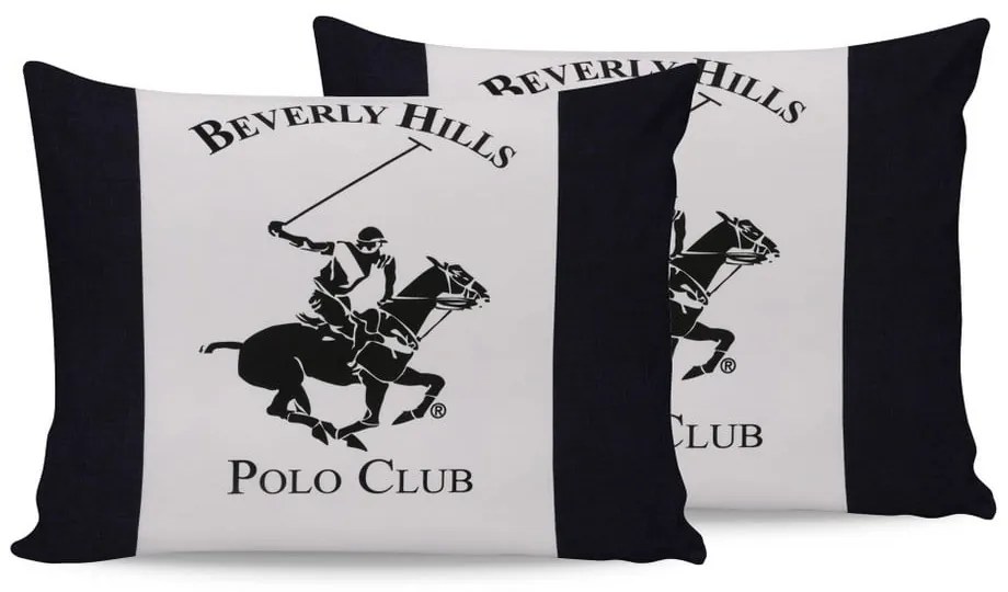 Sada 2 bavlněných povlaků na polštářky Polo Club Dark, 50 x 70 cm