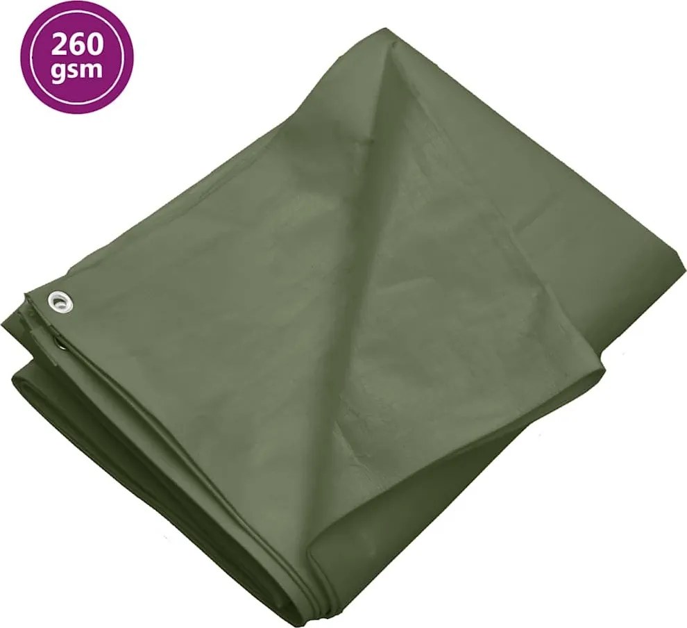vidaXL Plachta 260 g/m² 6 x 8 m HDPE [151507] Barva: Šedá