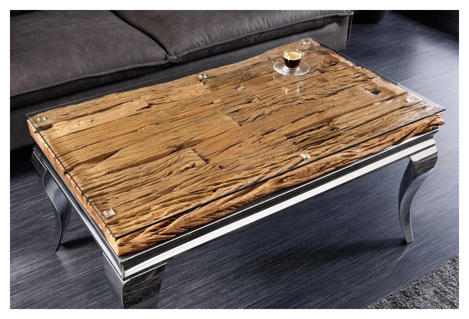 Massive home | Konferenční stolek MODERN BAROCK BARRACUDA 100cm chrom