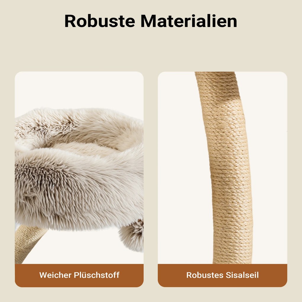 Škrabadlo pro kočky fudajo – 59 × 59 × 155 cm (65775)