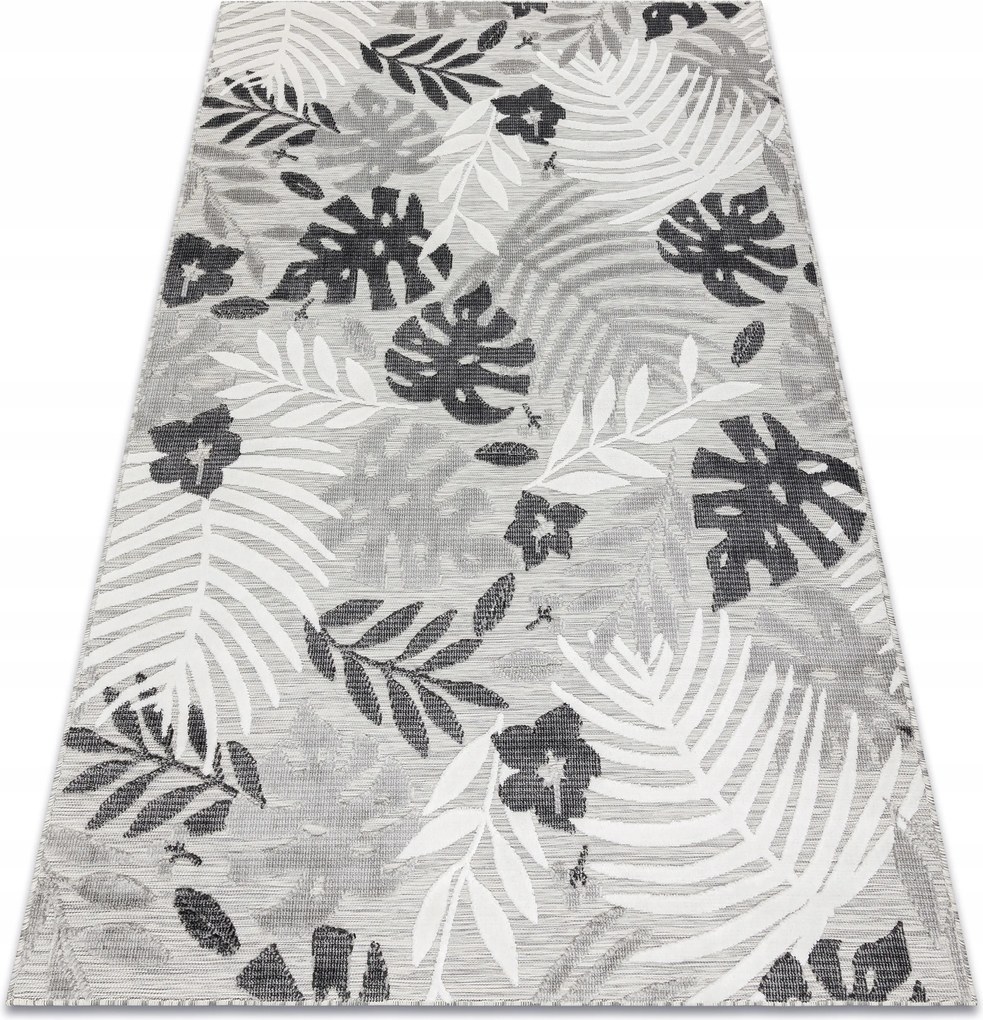 Koberec Sisal Dvouúrovňový 196 x 290 cm Monstera #D1057