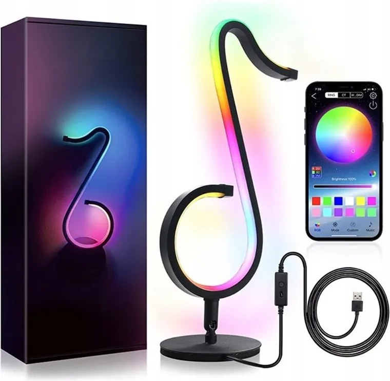 Led nástěnná lampa Rgb+w Usb App Bluetooth