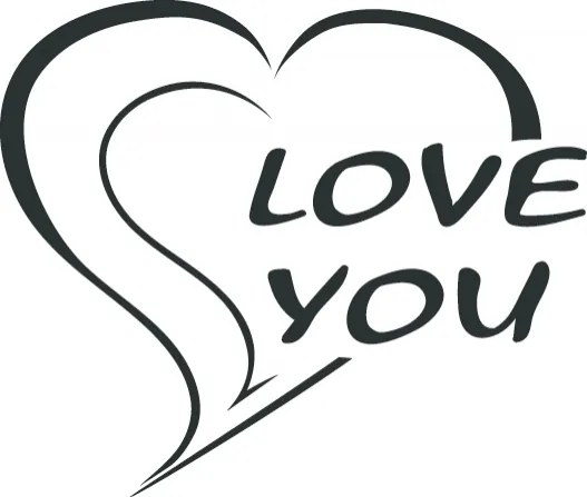 Samolepka Love you