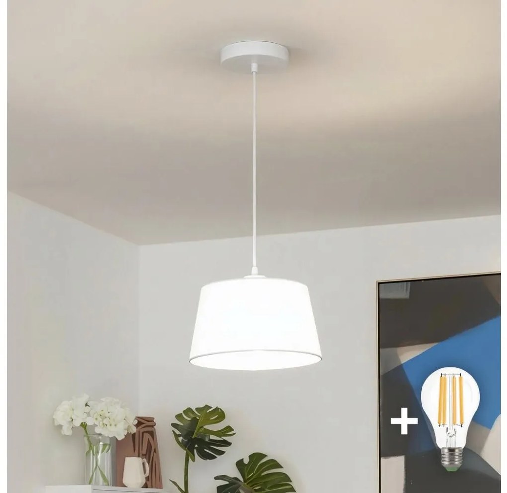 Brilagi - LED Lustr na lanku CERIA 1xE27/40W/230V pr. 25 cm bílá