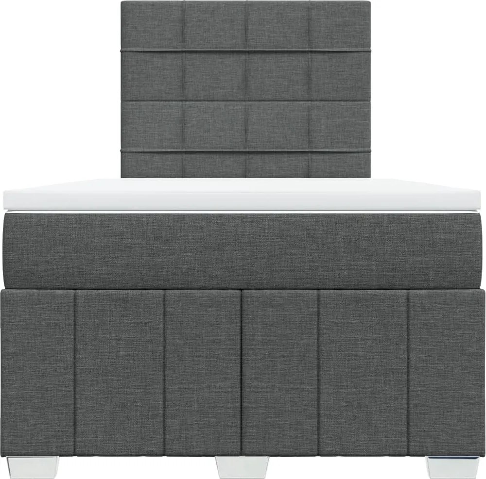 Box spring postel s matrací tmavě šedá 120x190 cm textil 3291608