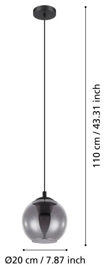Eglo 98651 - Lustr na lanku ARISCANI 1xE27/40W/230V