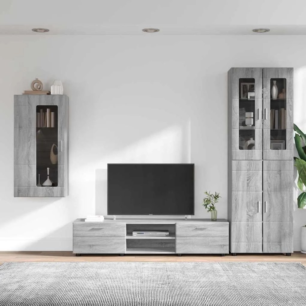 Sestava TV skříněk FLORIN 3 ks Šedá Sonoma Kompozitní dřevo 3397970