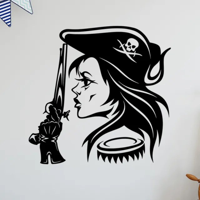 Samolepka Pirátka hlava