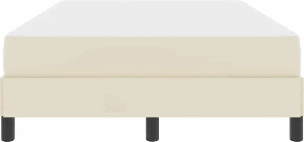 Rám postele s matrací Krémová 120 x 200 cm textil 3398625