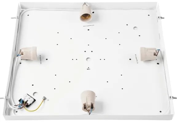 Stropní svítidlo NATURAL SQUARE 4xE27/15W/230V 48x48 cm borovice/bílá