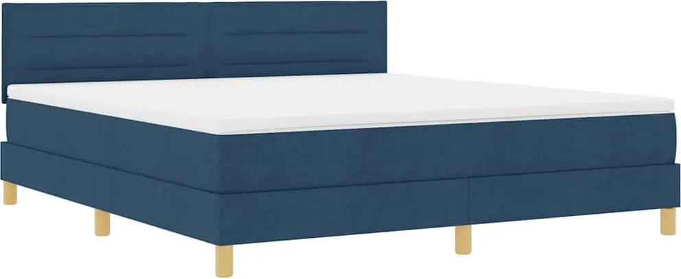 Postel s boxspringem s polštářem Modrá 180 x 200 cm textil 3338866