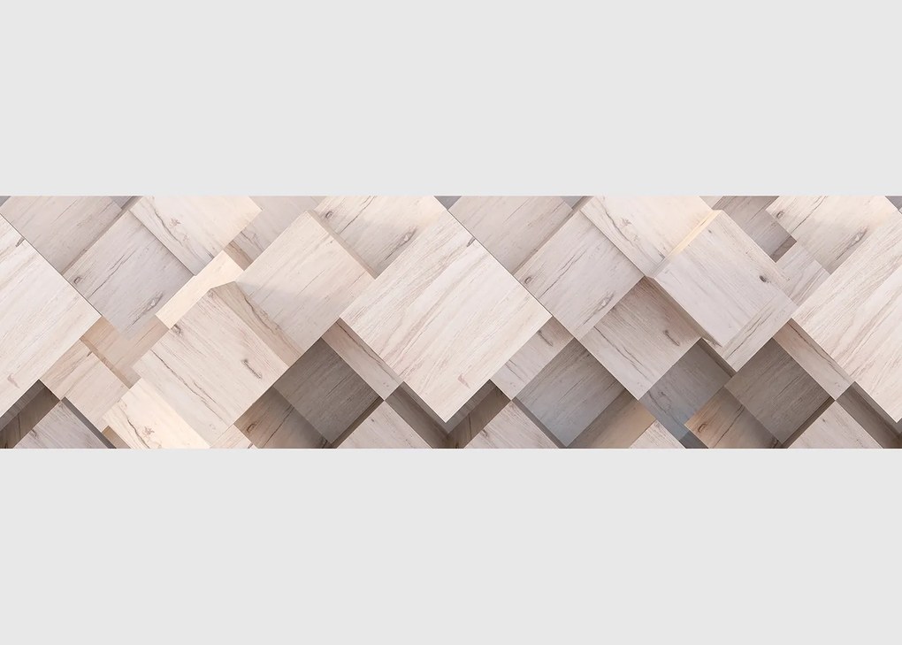 Samolepící bordura na zeď 3D Dřevo | 5 m x 13.8 cm | DWB8210