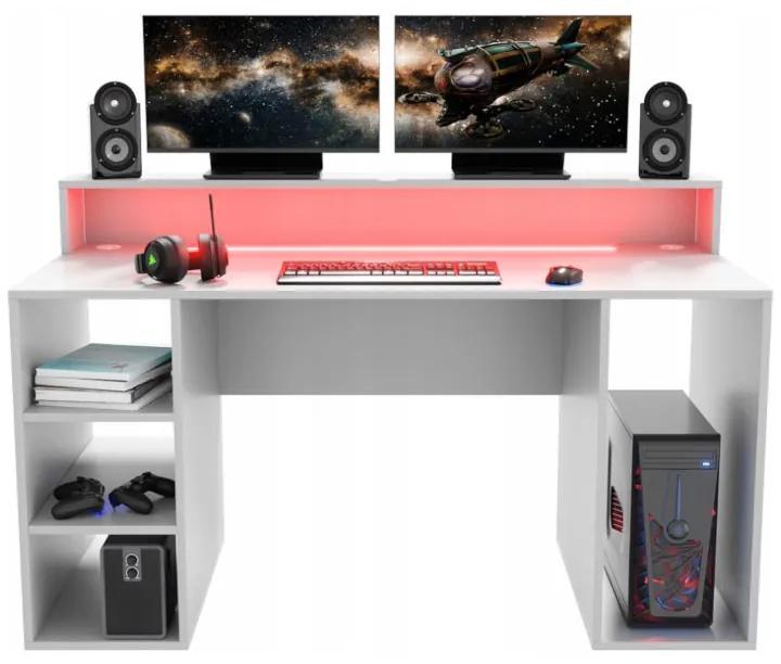 Počítačový herní stůl ENIGMA + LED, 150x74x70, černá