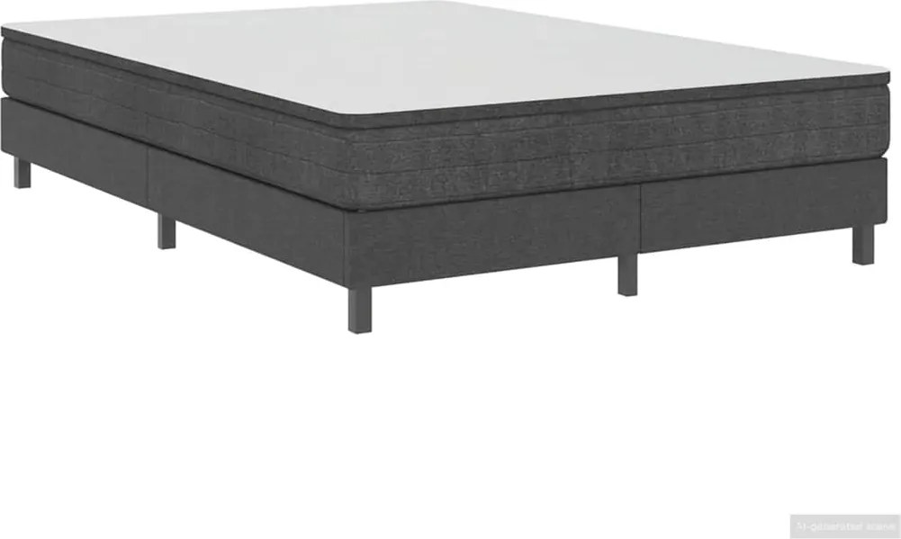 Postel boxspring šedá textil 160 x 200 cm 287457
