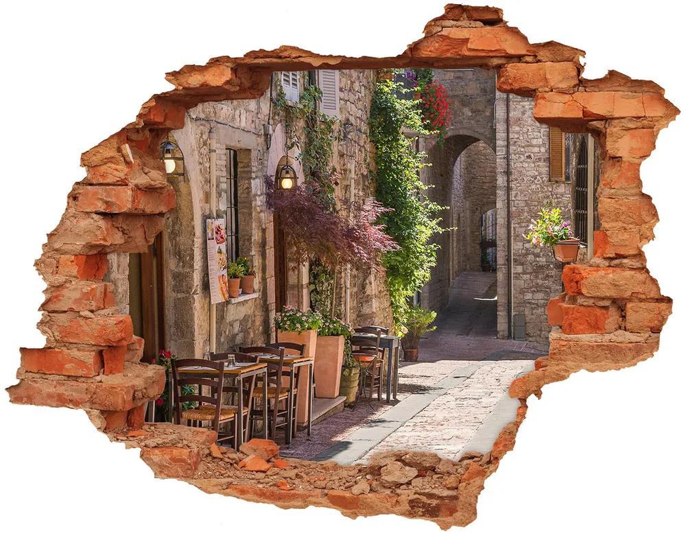 Wallmuralia Nálepka fototapeta 3D výhled Italská ulička 90x70 cm
