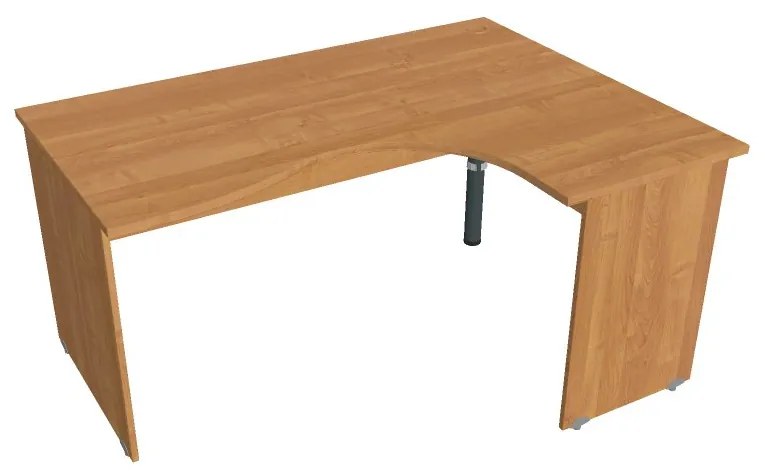 Stůl ergo levý 160*120 cm - Hobis Gate GE 2005 L Dekor stolové desky: olše, Dekor lamino podnože: olše, Barva nohy: černá