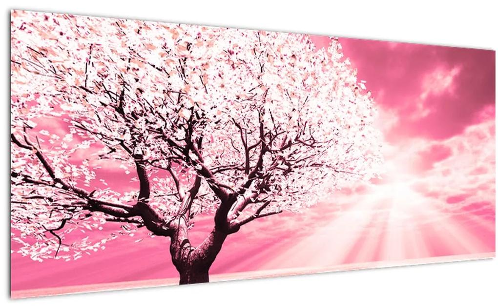 Růžový obraz stromu (100x40 cm), 40 dalších rozměrů