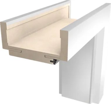 Obložková zárubeň DRE 80 cm pro tloušťku stěny 10-12 cm bílá levá O2BLAK80L