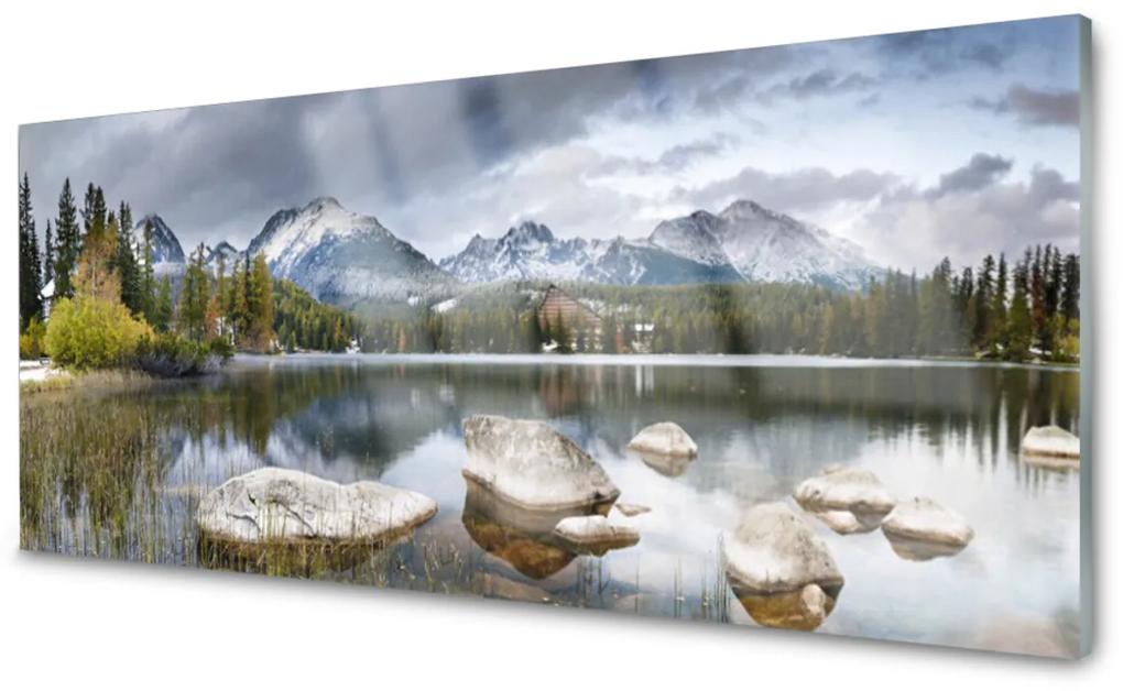 Plexisklo obraz Jezero Hory Les Krajina