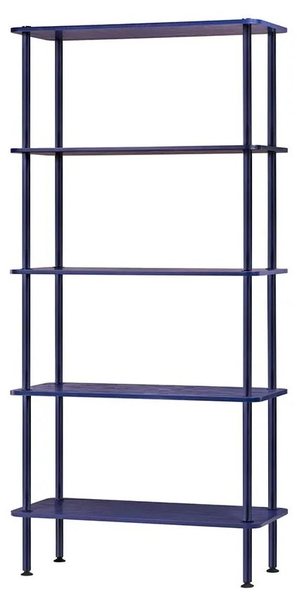 Modrá skříň Teidi 5 patrová 80 × 35 × 163 cm
