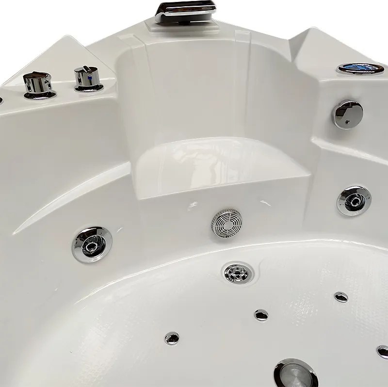 BPS-koupelny Hydromasážní vířivá vana Orino 632 135x135 s ohřevem vody